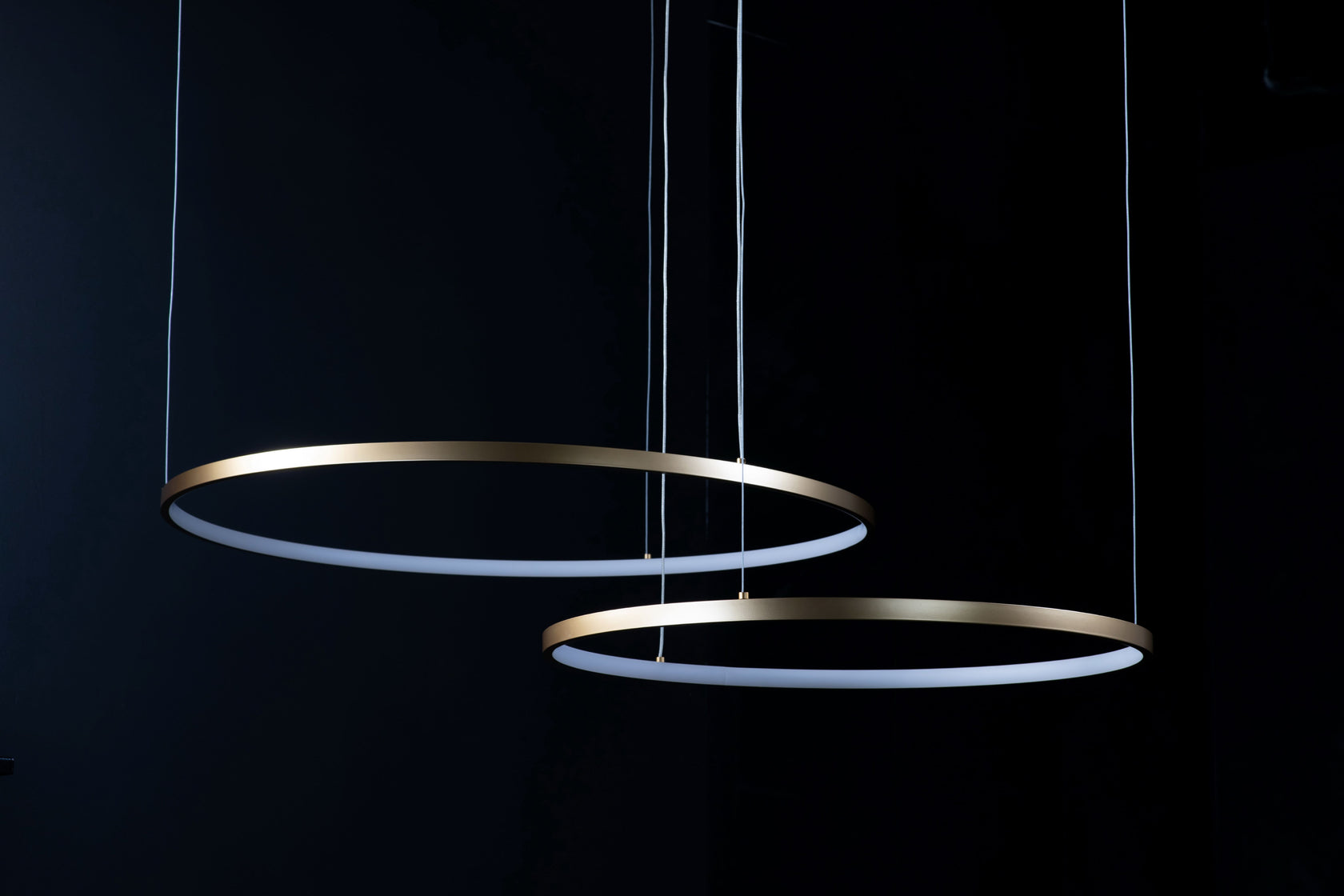 Luna Two Rings Ceiling Light & LED Ring Chandelier – Vault Light