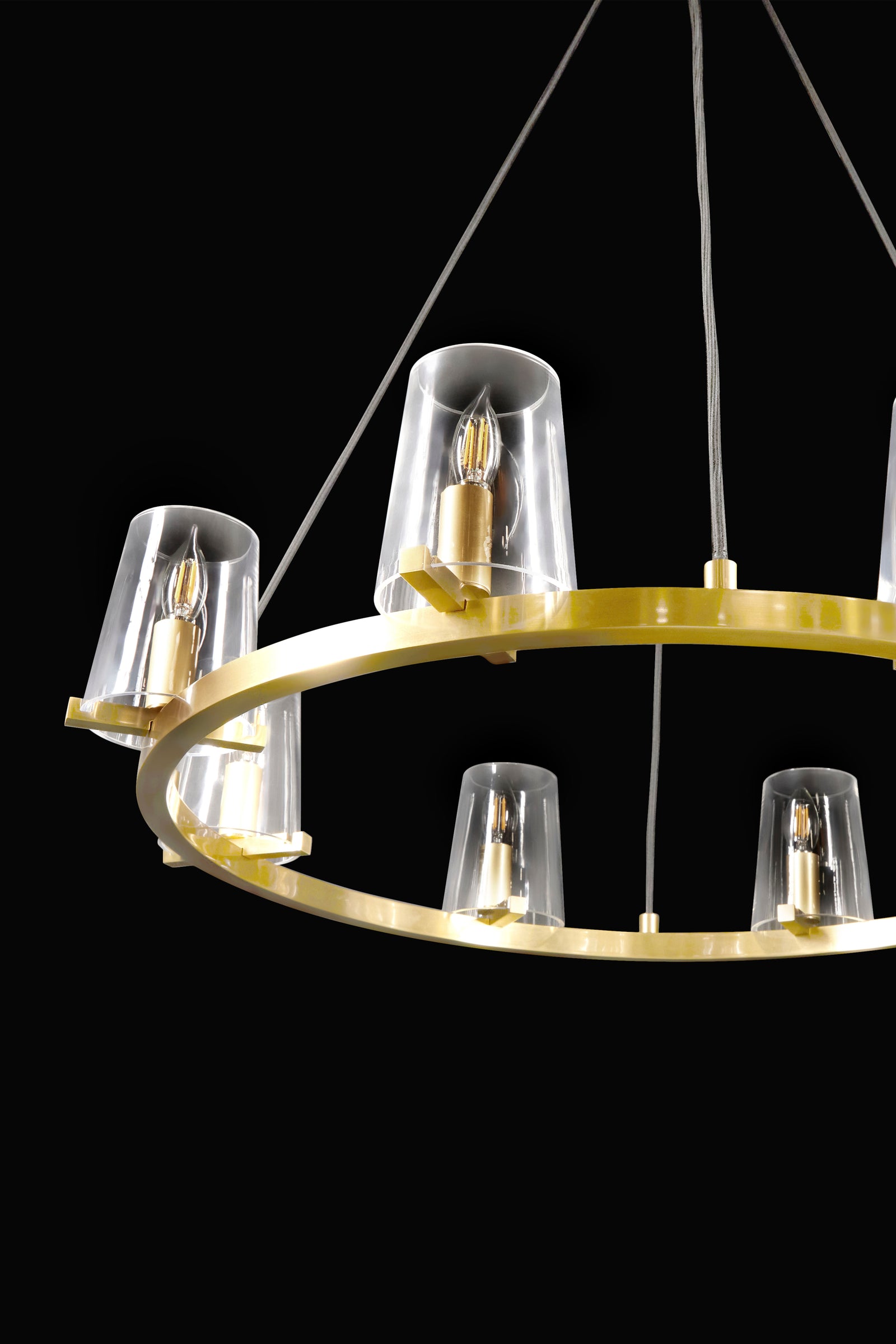 Mackenzie Round Glass Shade Chandelier – Vault Light