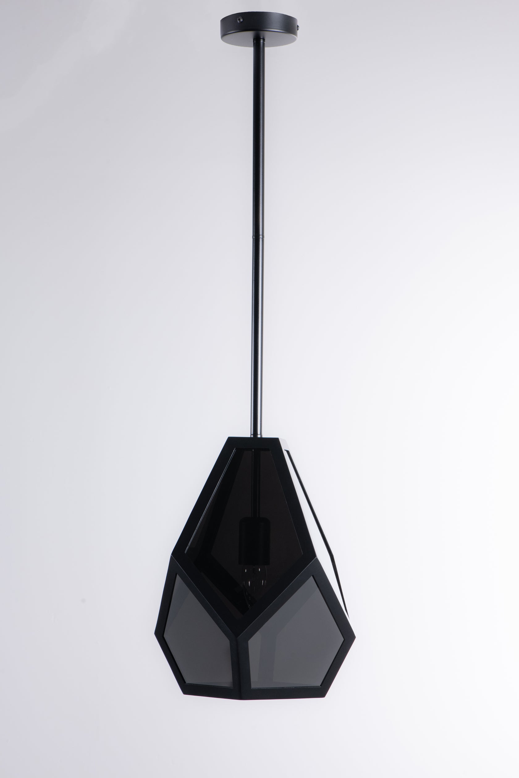 Drake Geometric Matte Black Pendant | Modern Black Pendant – Vault Light