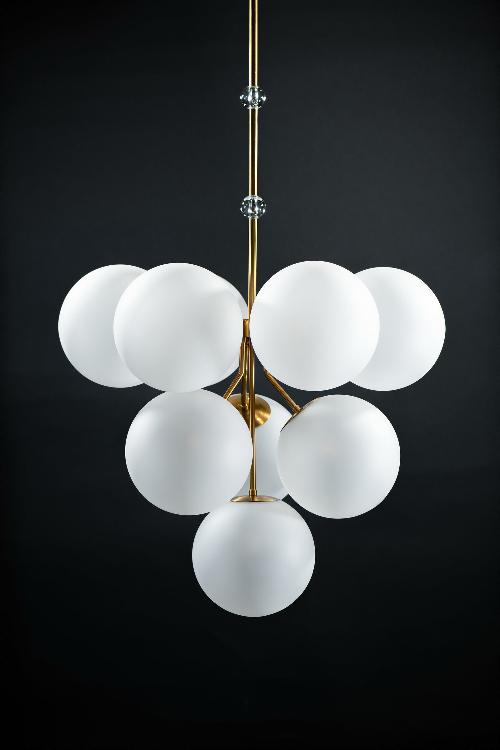 Rufus White Glass Globe Chandelier | Vault Lighting